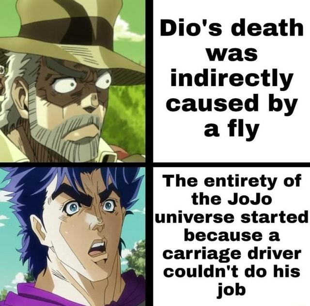 Dio's death was indirectly caused by a fly The entirety of the JoJo ...