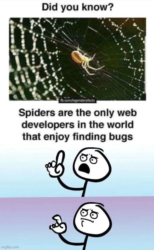 Did you know? Spiders are the only web developers in the world that ...