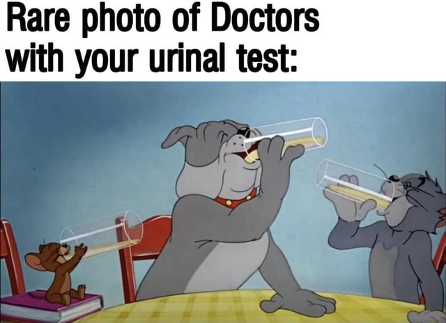 Rare photo of Doctors with your urinal test: - iFunny