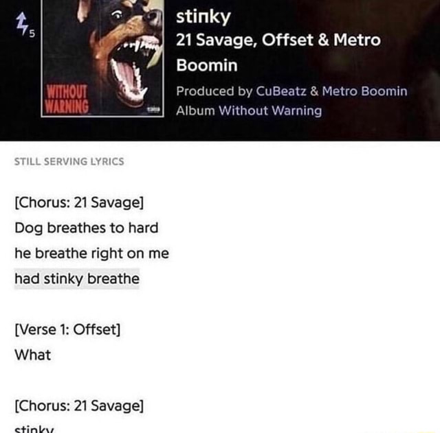 Stinky 21 Savage, Offset & Metro Produced by CuBealz & Metro Boomin ...