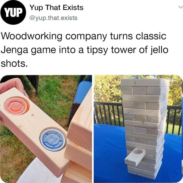 Woodworking company turns classic Jenga game into a tipsy tower of ...