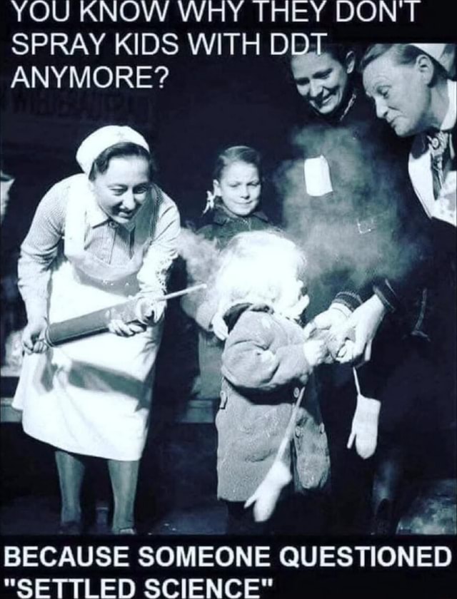 YOU KNOW WHY THEY DONT SPRAY KIDS WITH DDT ANYMORE? BECAUSE SOMEONE ...