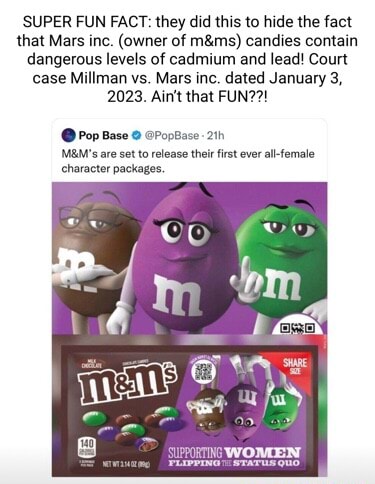 SUPER FUN FACT: they did this to hide the fact that Mars inc. (owner of ...