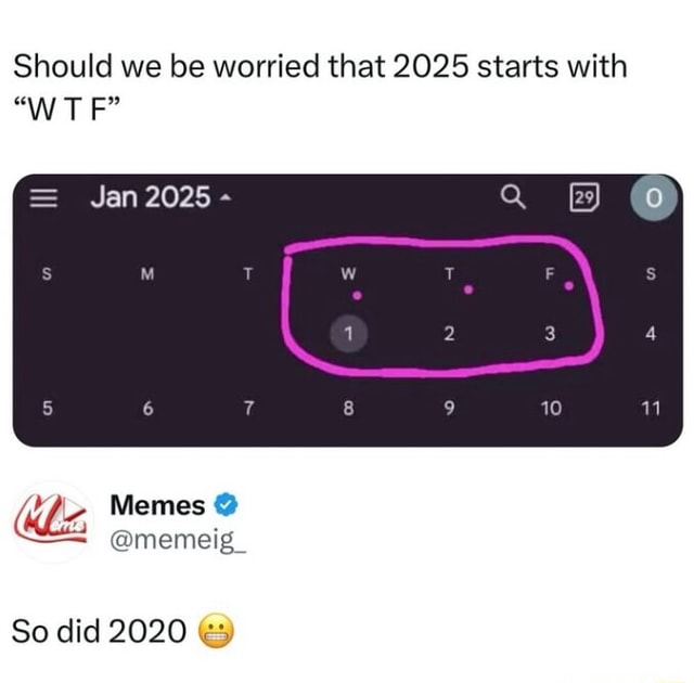 Should we be worried that 2025 starts with Jan 2025 - Ci Memes So did ...