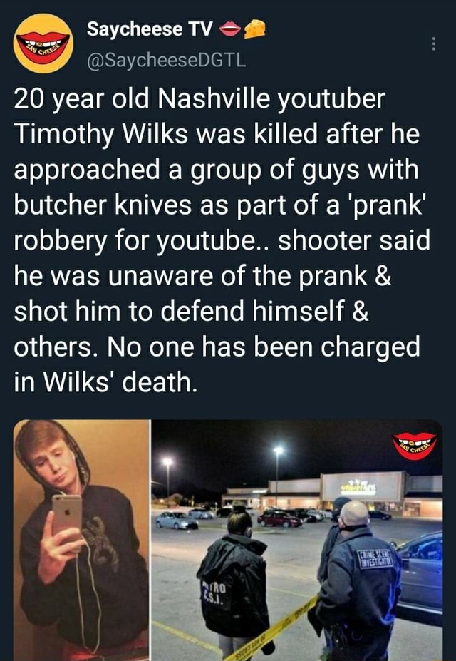 Saycheese TV @SaycheeseDGTL 20 year old Nashville youtuber Timothy ...