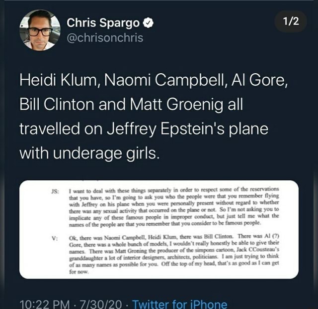 Heidi Klum, Naomi Campbell, Al Gore, Bill Clinton and Matt Groenig all ...