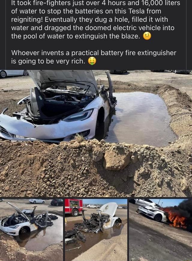 It took Tire-Tighters Just over 4 hours and 16,000 liters of water to ...