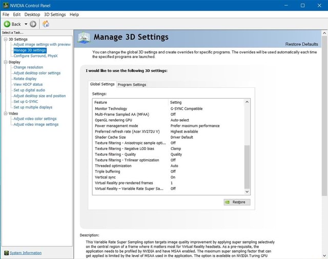Best NVIDIA Control Panel settings, visibility, anti-aliasing ...