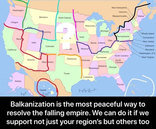 Balkanization is the most peaceful way to resolve the falling empire ...