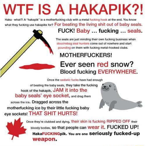 WTE IS A HAKAPIK?! aka - wnat? Aakapik motharticking club witha metal ...