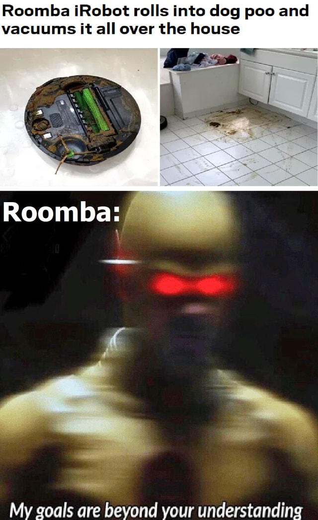 Roomba iRobot rolls into dog poo and vacuums it all over the house My ...