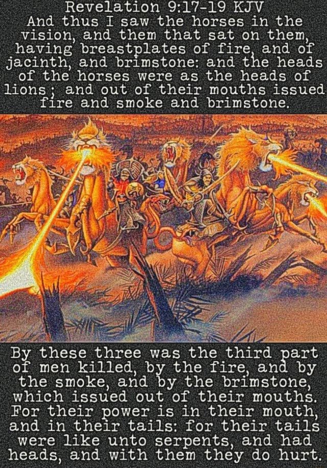 Revelation KJV And thus I saw the horses in the vision, and them that ...