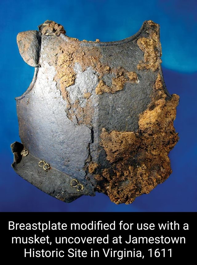 De musket, uncovered at Jamestown Historic Site in Virginia, 1611 ...