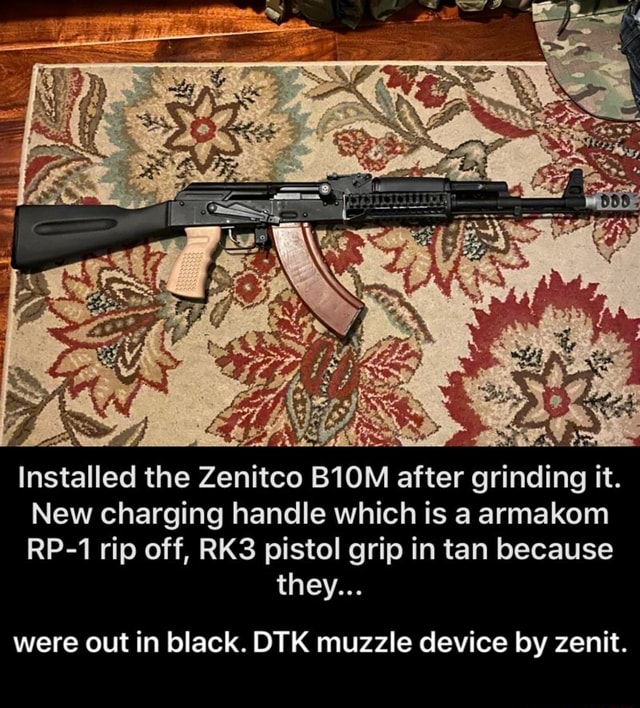 Installed the Zenitco B10M after grinding New charging handle which is ...