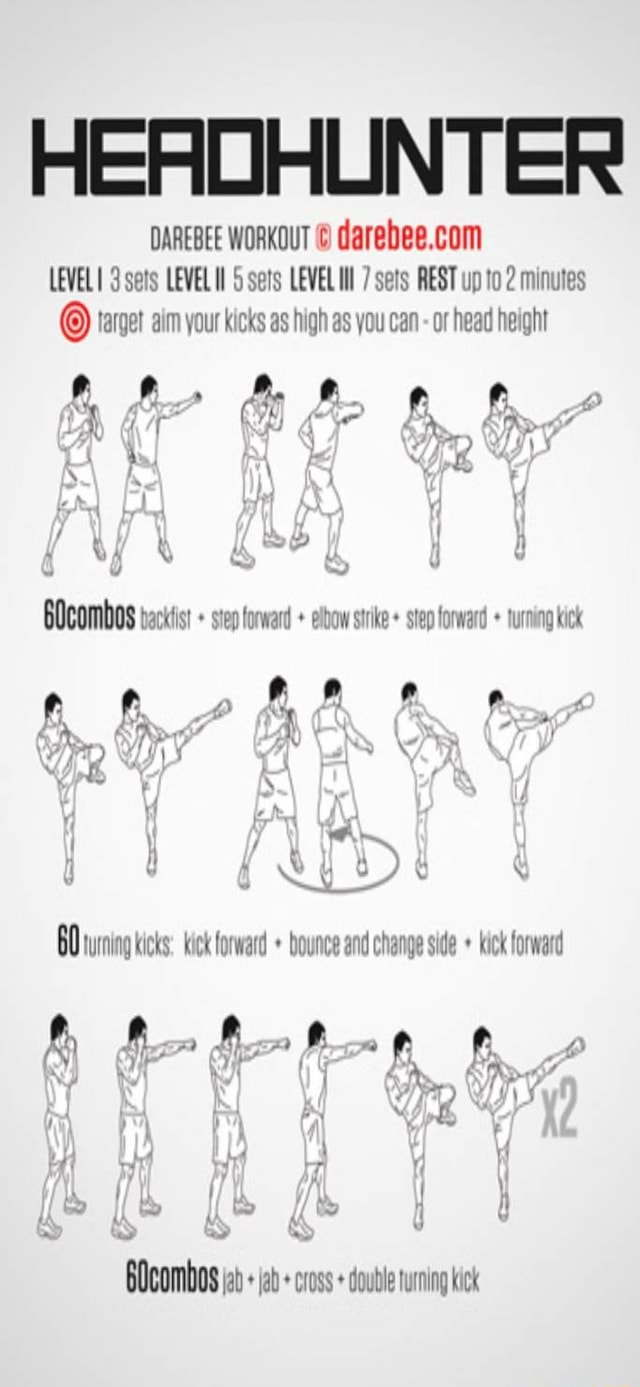 HEROHUNTER DAREBEE WORKOUT © darebee.com LEVELI 3 sets LEVEL II 5 sets ...