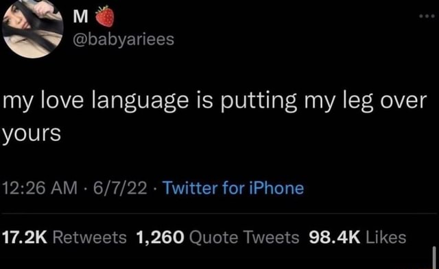 Ices my love language is putting my leg over yours AM - - Twitter for ...