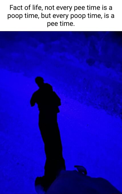 Fact of life, not every pee time is a poop time, but every poop time ...