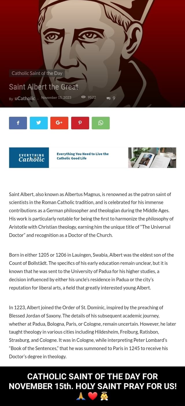 Catholic Saint of Saint EVERYTHING Catholic ay Everything You Need to ...