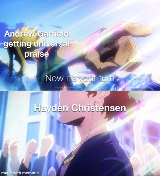 Andrew Garfield getting universal praise Christensen neace with - iFunny