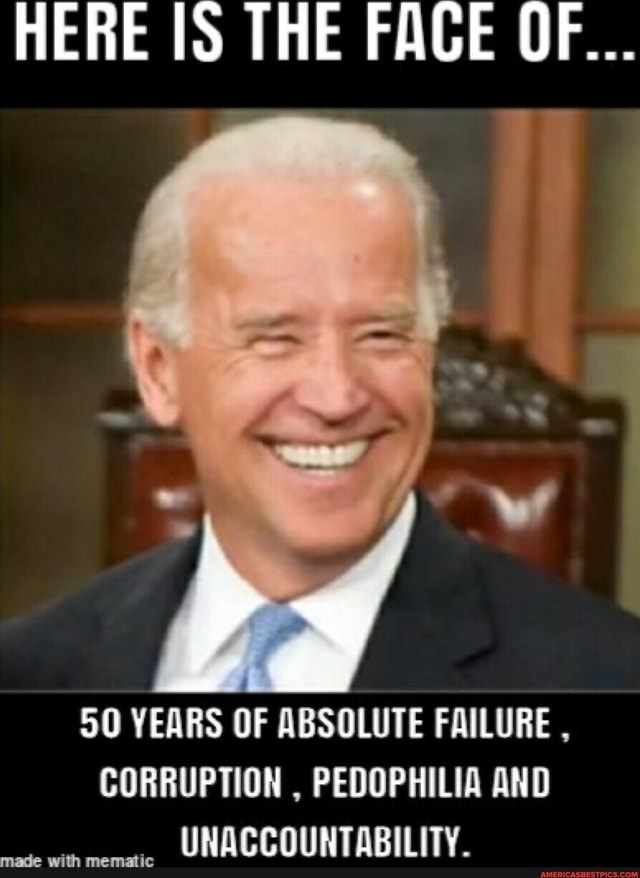 HERE IS THE FACE OF... 50 YEARS OF ABSOLUTE FAILURE , CORRUPTION ...