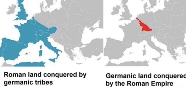 Roman land conquered by Germanic land conquerec germanic tribes by the ...