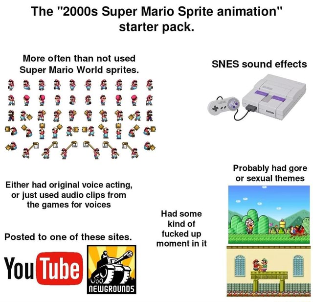 The "2000s Super Mario Sprite animation" starter pack. More often than ...