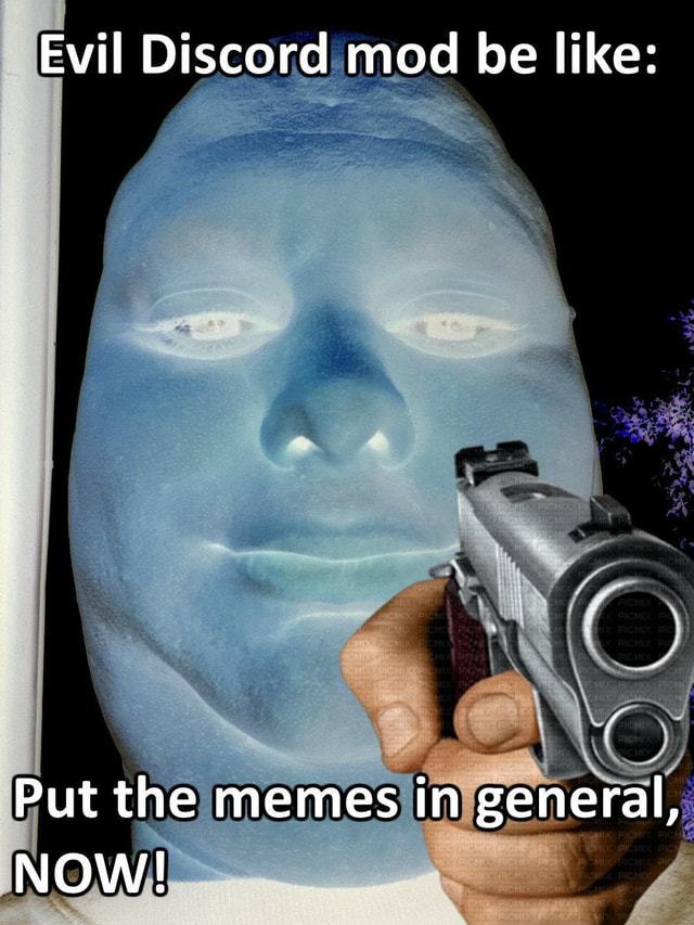 Evil Discord mod be like: Put the memes in general, NOW! - iFunny