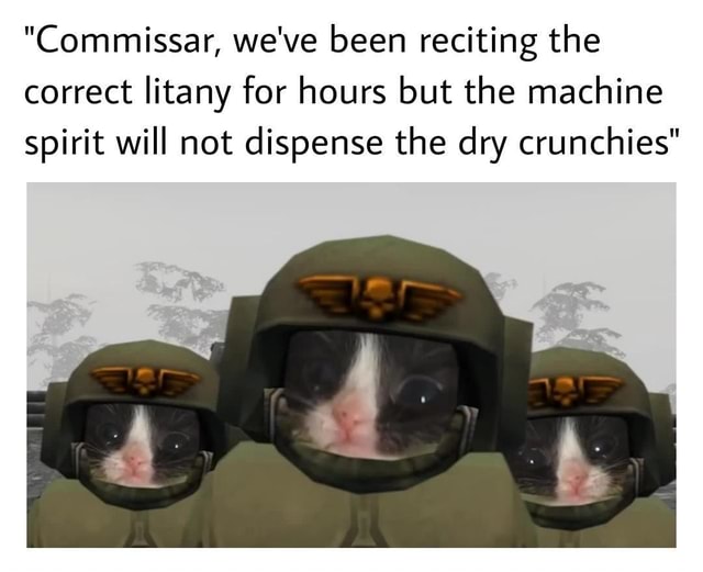 "Commissar, we've been reciting the correct litany for hours but the ...