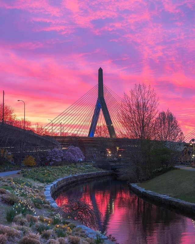 Zakim Bridge: Where Boston’s skyline meets modern art 🎨🏙️ 💡The Leonard ...