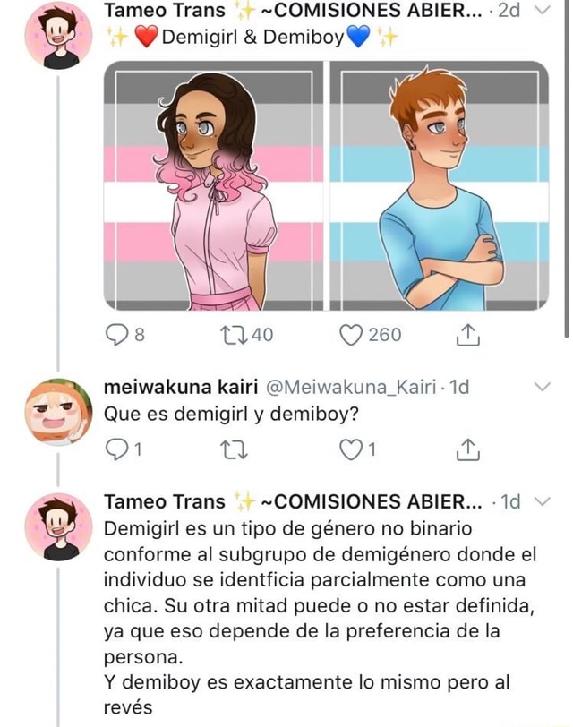 Tameo Trans ~COMISIONES ABIER... Y Demigirl 8: Demiboy Y) Que es ...