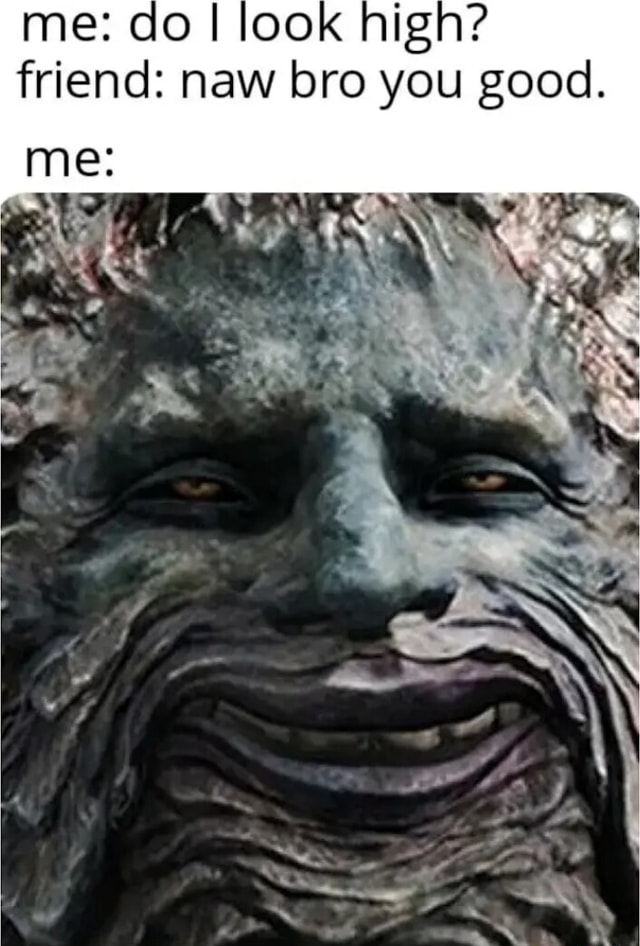 Me: do I look high? friend: naw bro you good. mes - iFunny
