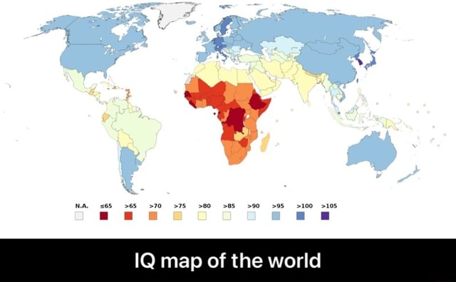 IQ map of the world - IQ map of the world - iFunny