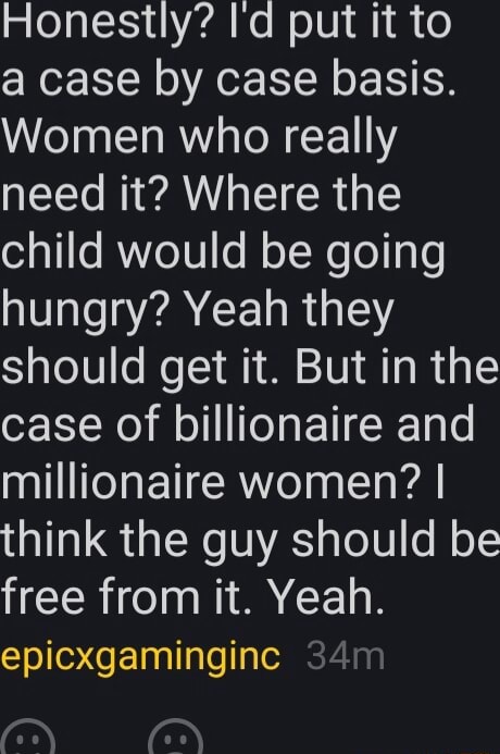 Honestly? Id put it to a case by case basis. Women who really need it ...
