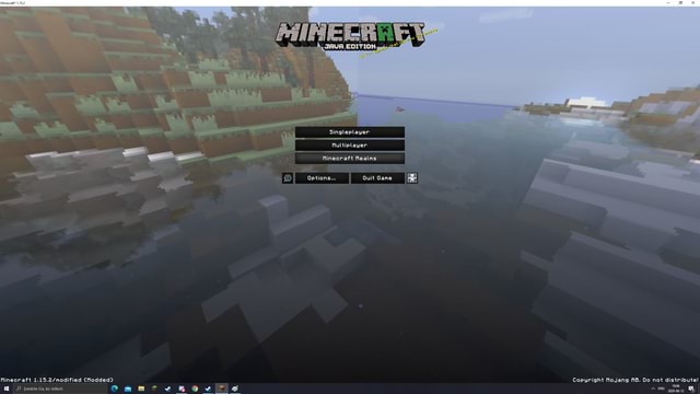 Singleplayer Multiplayer Minecraft Realms Options... Quit Gane I ...