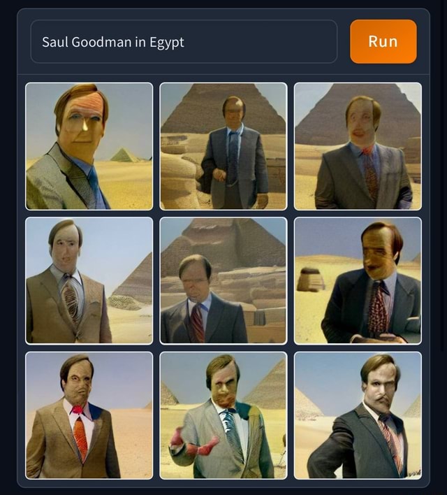 Saul Goodman in Egypt Run - iFunny