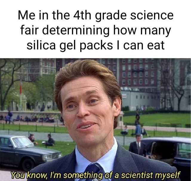 Me in the grade science fair determining how many silica gel packs I ...