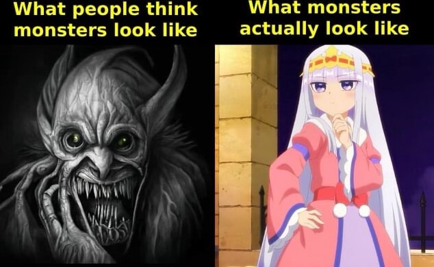 What people think What monsters monsters look like actually look like ...