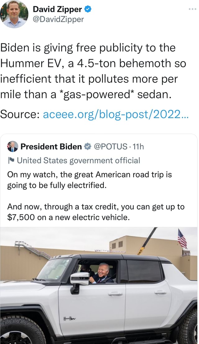 David Zipper @ @DavidZipper Biden is giving free publicity to the ...