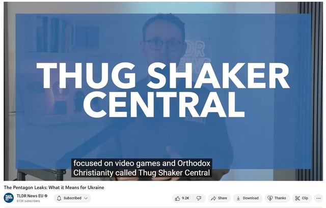 THUG SHAKER CENTRAL focused on video games and Orthodox Christianity called Thug Shaker Central ...