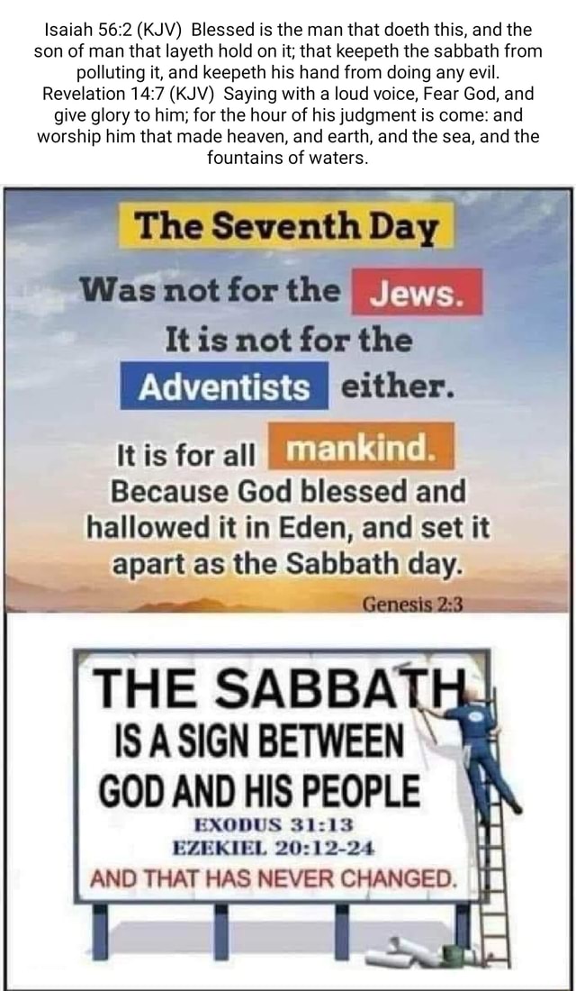 Isaiah (KJV) Blessed is the man that doeth this, and the son of man ...