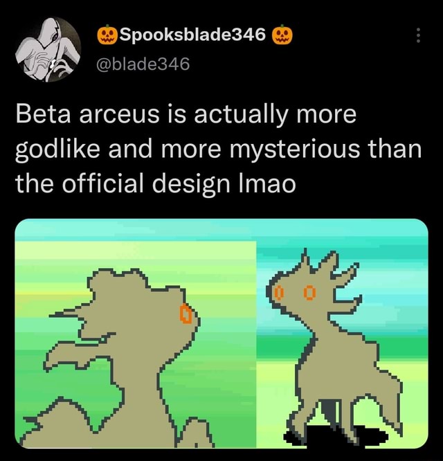 Beta arceus is actually more godlike and more mysterious than the ...