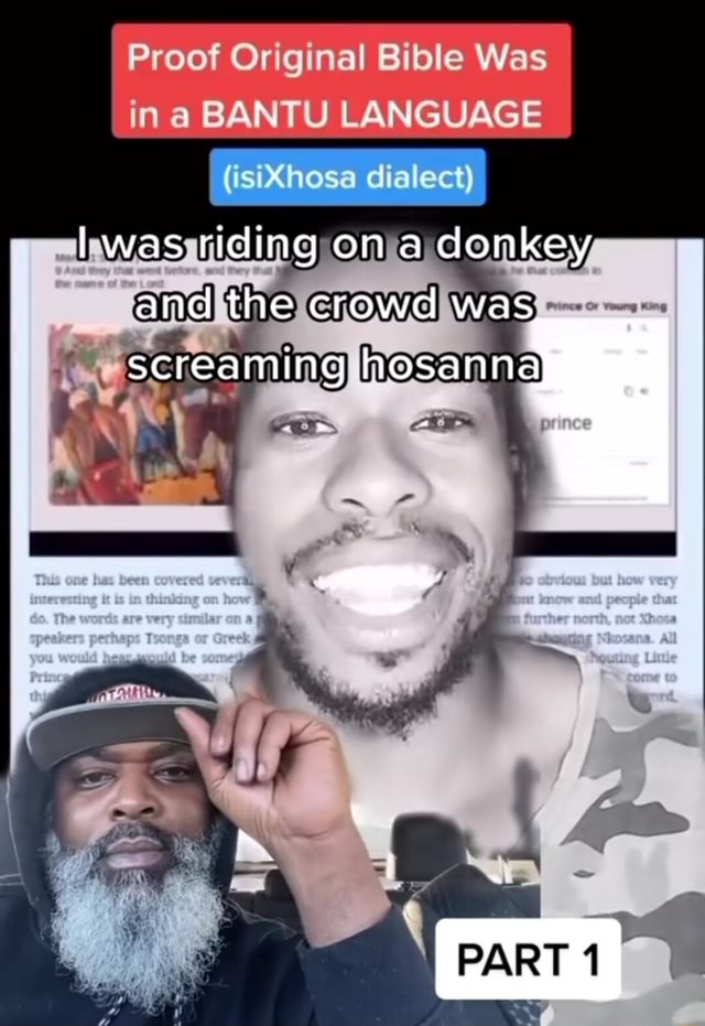 Proof Original Bible Was in BANTU LANGUAGE (isiXhosa dialect) I was ...