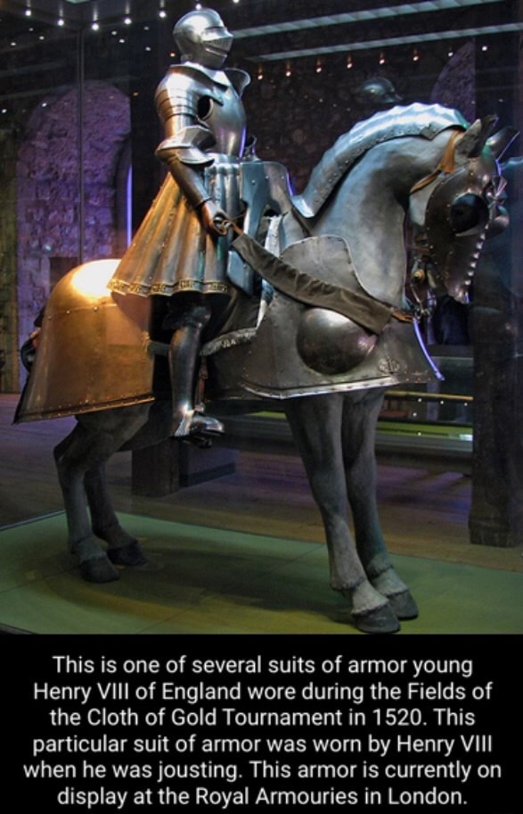 This is one of several suits of armor young Henry VIII of England wore ...