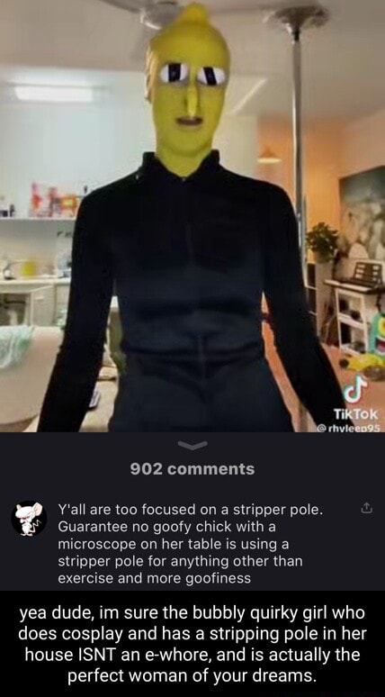 902 comments Guarantee no goofy chick with a microscope on her table is ...