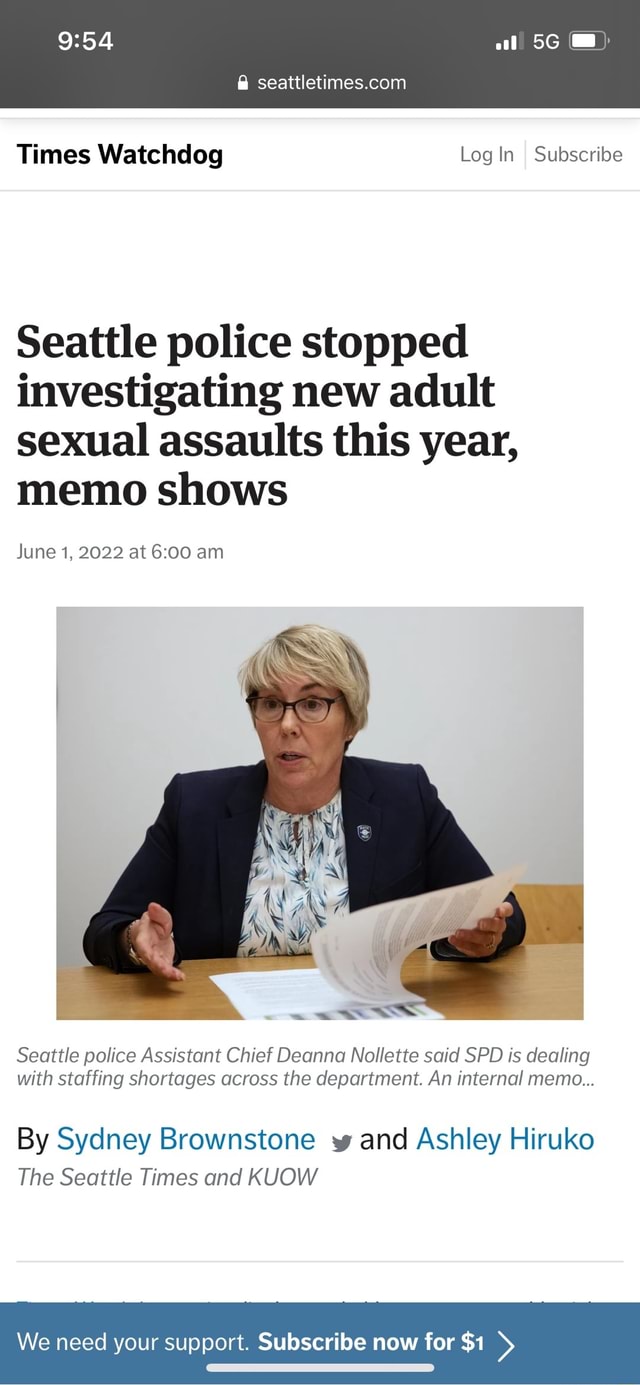 Al Times Watchdog LogIn Subscribe Seattle police stopped investigating ...