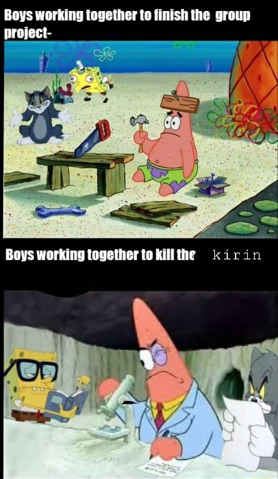 Boys working together to finish the group project- - iFunny