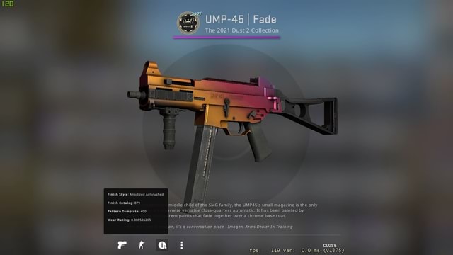 UMP-45 I Fade The 2021 Oust Collection Finish Style: Anodized ...