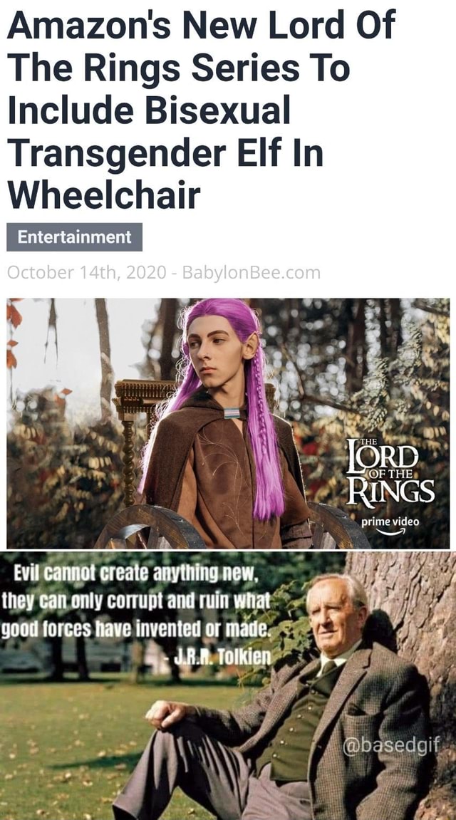 Amazon's New Lord Of The Rings Series To Include Bisexual Transgender ...