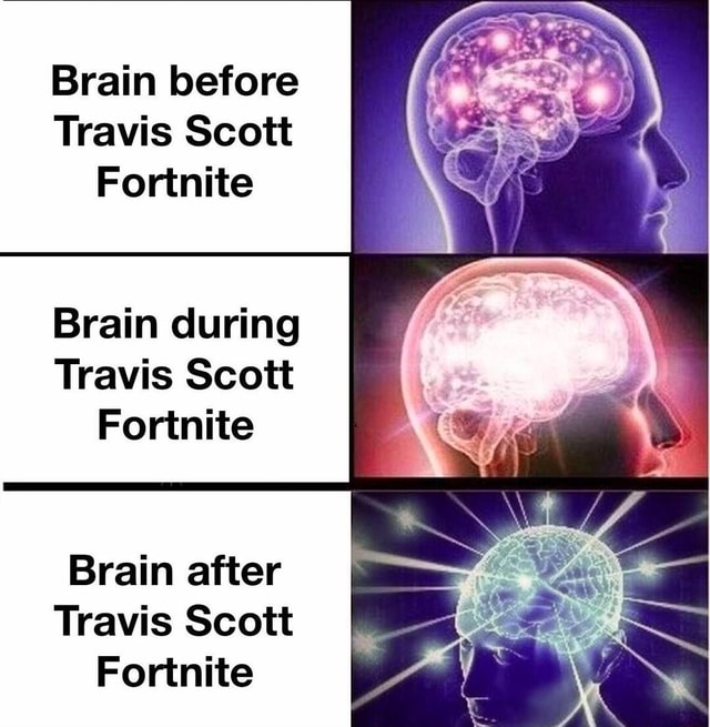 Brain before Travis Scott Fortnite Brain during Travis Scott Fortnite ...