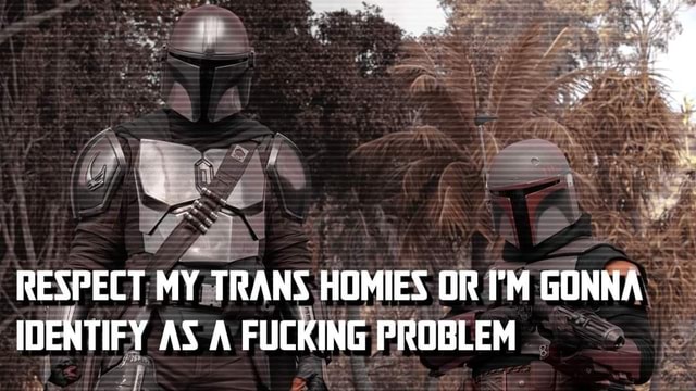 RESPECT MY TRANS HOMIES OR I'M GONNA IDENTIFY AS A FUCKING PROBLEM - iFunny